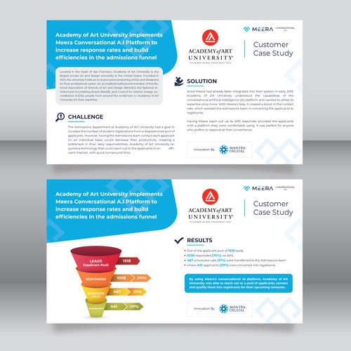 Create a technology case study template and build 5 case studies ...