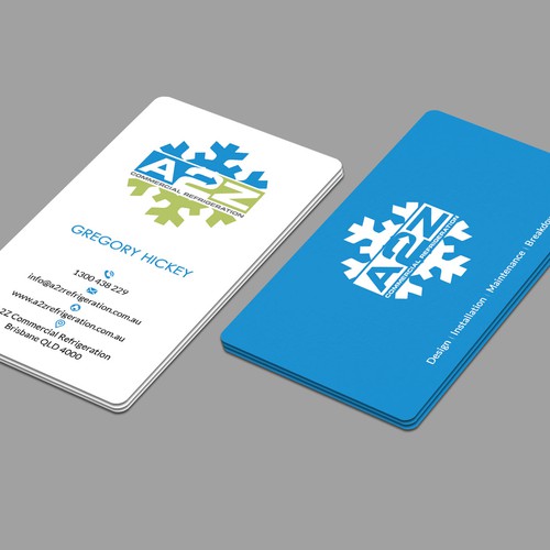 A2Z Commercial Refrigeration Business Card | Business card contest