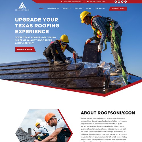 Designs | POWERful Strong Roofing Site | Web page design contest