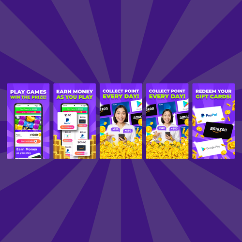 Designs | Google Play Store Screenshots for a mobile gaming app ...