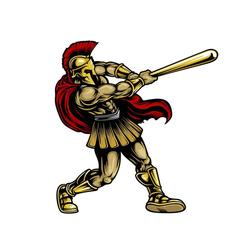 Designs | Image of a super strong, lots of muscles Knight swinging a ...
