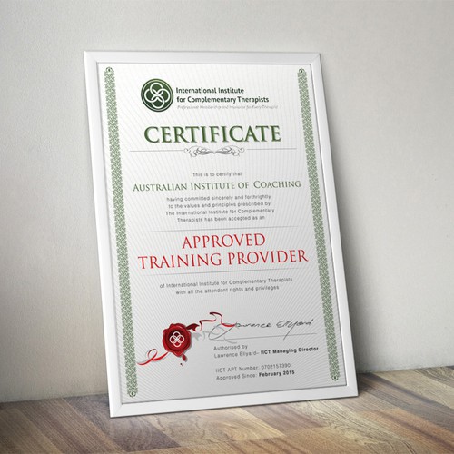 Membership Certificate and professional Seal design for natural ...