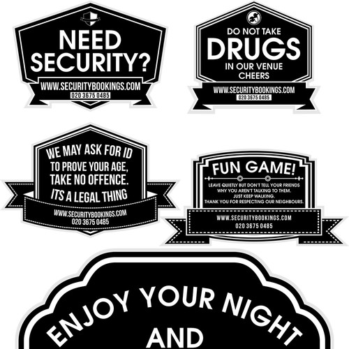 Stickers for security service. | Sticker contest