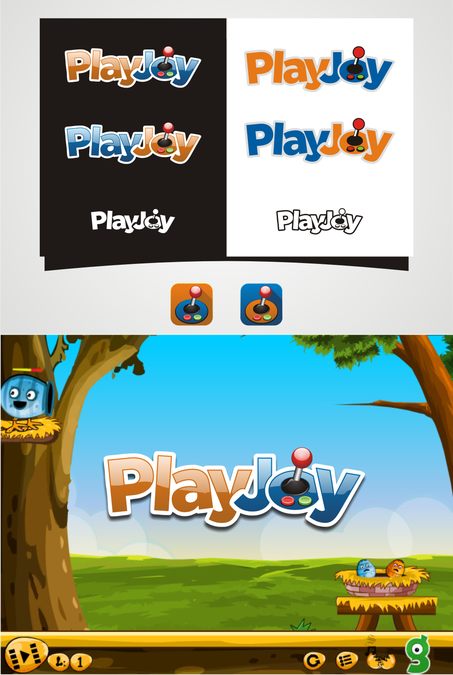Design a playable logo for game studio PlayJoy | Logo design contest