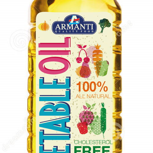 New product label Armanti Vegetable Oil | Product label contest