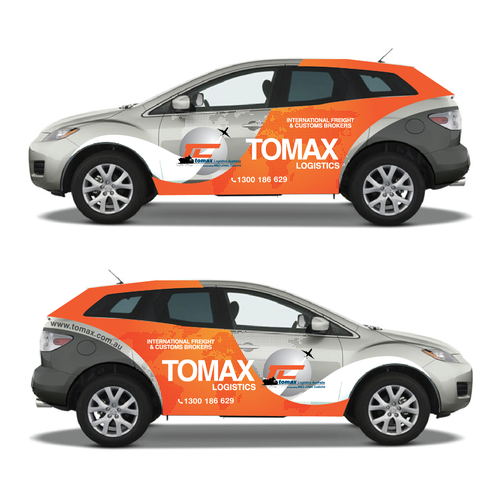 Awesome Tomax Logistics Car Wrap | Car, truck or van wrap contest