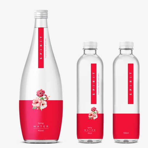 Spirit water logo and bottle design | Logo & brand identity pack contest