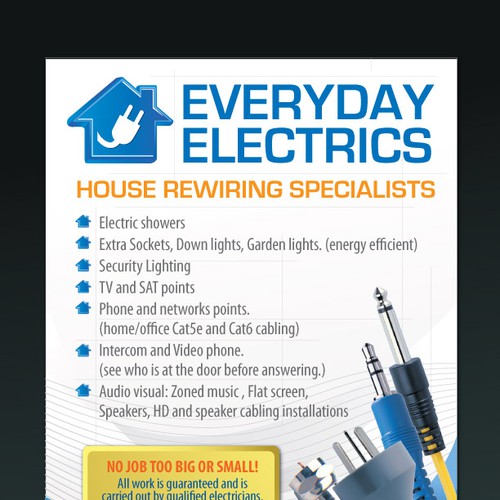 Designers! A funky new leaflet for electrical co. | Print or packaging ...
