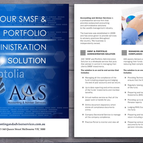 Designs | AAS Your SMSF & Portfolio Admin Solution | Brochure contest