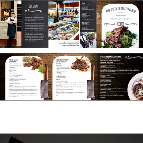Create a recipe brochure for Peter Bouchier - Butchers of Distinction ...