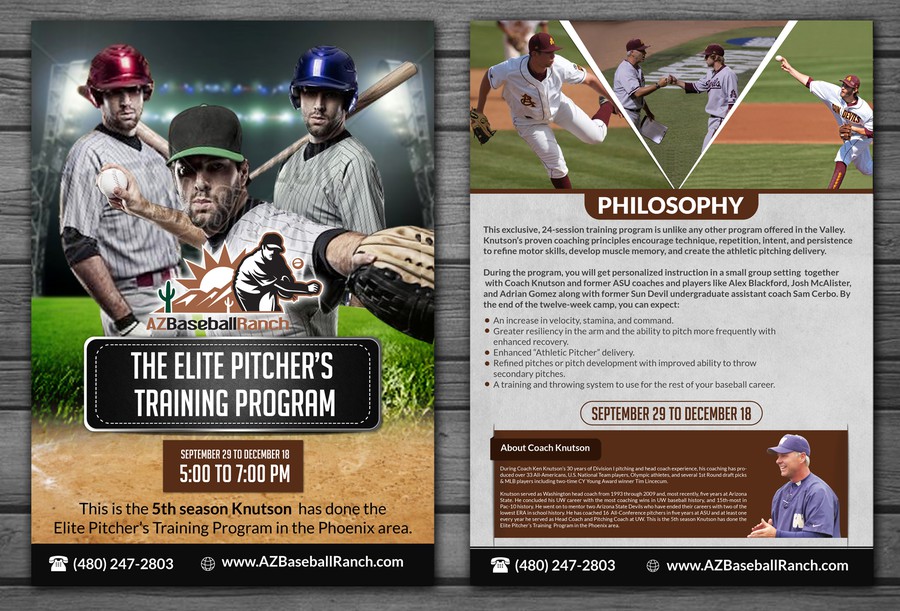 2-Sided Flyer for Elite Baseball Pitching Camps | Other business or ...