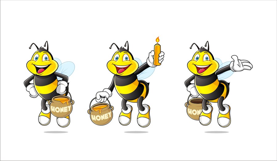 Create a Cute and Cuddly Cartoon Bee Mascot for Epic Beeswax ...
