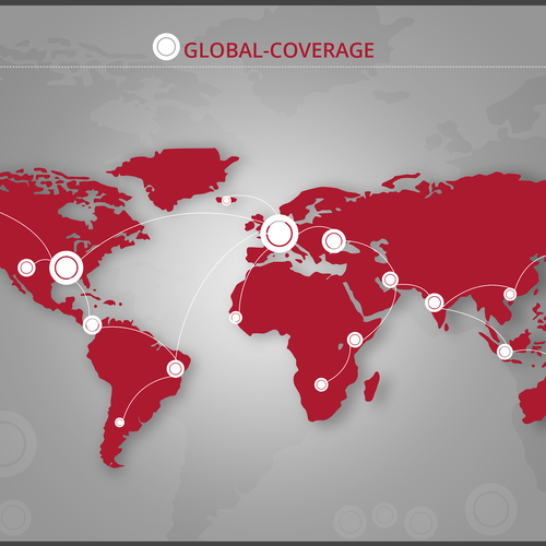 Two Cool Map Graphics Showing Geographic Coverage | Illustration or ...