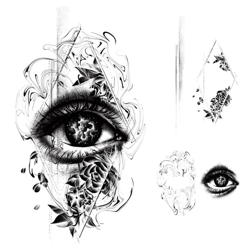 Designs | "Lens That Sees Its Flaws" abstract concept tattoo design ...