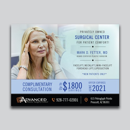 Designs | Plastic Surgery Facelift Add | Postcard, flyer or print contest