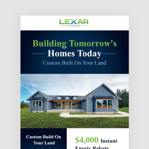 Designs | Custom Home builder marketing promotion | Email contest