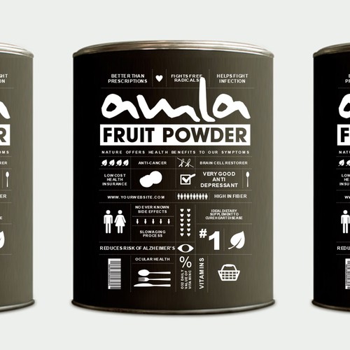 Designs | Amla Fruit Powder Label | Product label contest