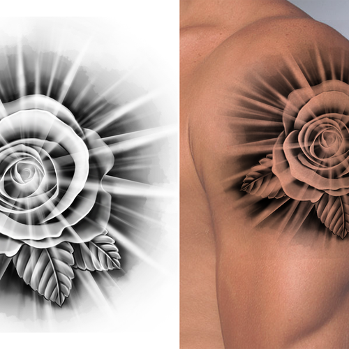 Glowing Rose 3D | Tattoo contest
