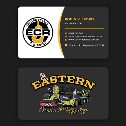 Designs | Eastern Cranes & Rigging | Business card contest