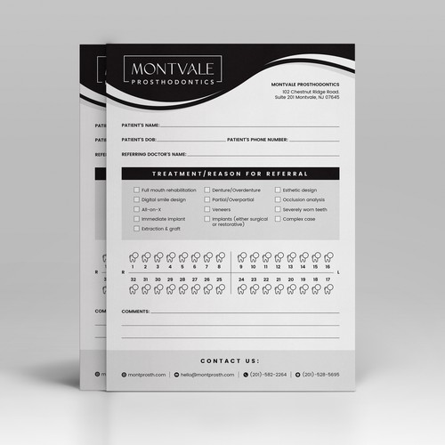 Designs | Design a referral slip for a modern, state-of-the-art dental ...