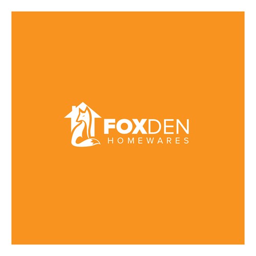 Create a stylized fox-themed logo for Fox Den Homewares | Logo design ...