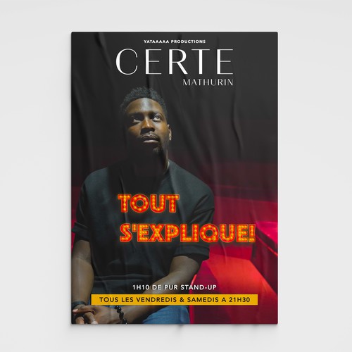 Designs | Affiche de spectacle de stand-up | Concours: Affiche