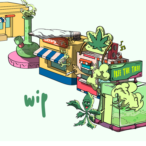 Designs | Animated Cannabis Trees Illustration for Weed Legalization ...