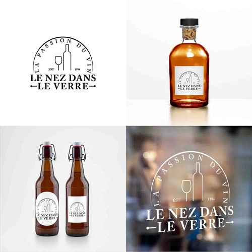 Logo Le Nez dans le Verre vente de vin et spiritueux | Logo design contest