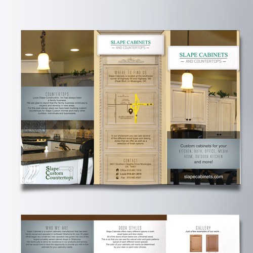 Design custom brochure for Custom Cabinet and Countertop, family-owned ...