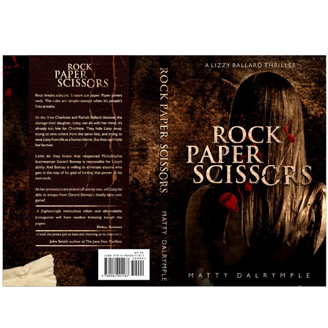Book Cover Design for Thriller Novel "Rock Paper Scissors" | Book cover ...