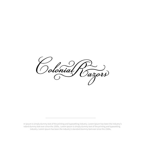 Colonial Razors needs help with 18th century inspired logo | Logo ...