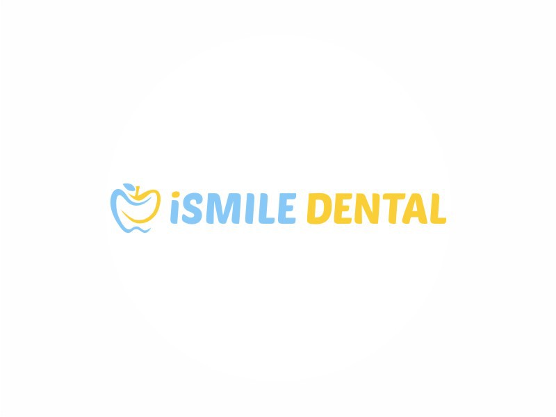Create a simple logo for iSMILE Dental (lowercase i, uppercase SMILE ...