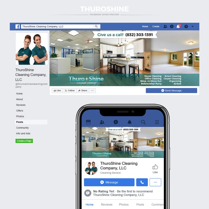 Cleaning Company FB Cover | Facebook cover contest