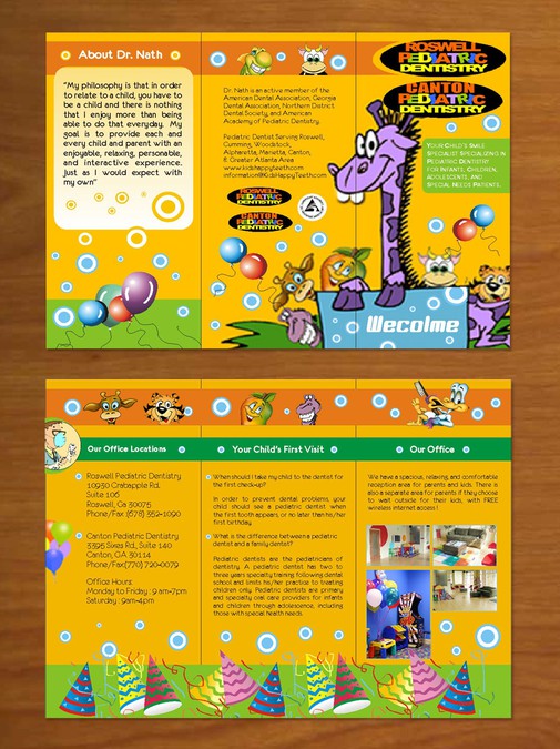 Pamphlet for my Pediatric Dental office | Print or packaging design contest