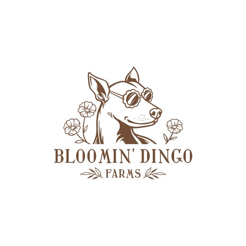 Designs | Playful logo for Bloomin' Dingo Farms - Cut Flowers | Logo ...