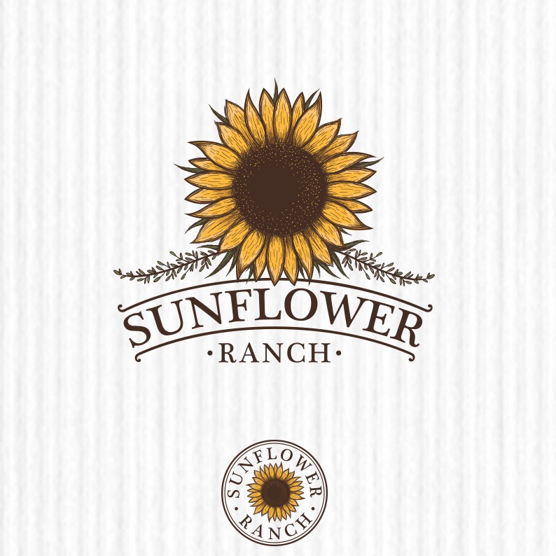Sunflower Logos - Free Sunflower Logo Ideas, Design & Templates