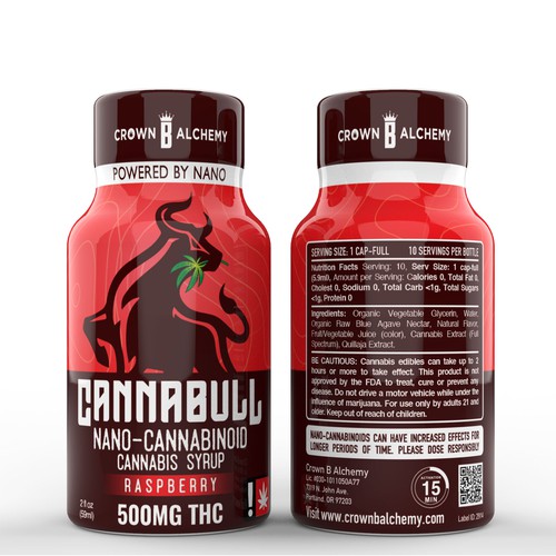 Designs | CANNABULL Nano-Cannabinoid Cannabis Syrup | Product packaging ...