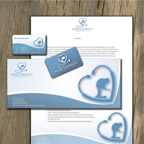 Stationery and Envelope Design for Veterinary Hospital | Stationery contest