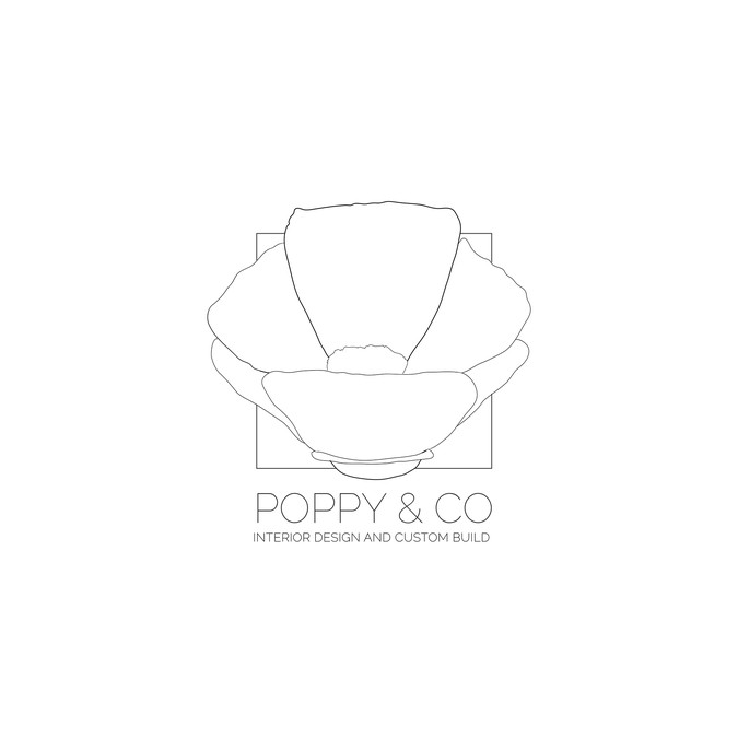 Design a beautiful poppy flower logo for interior designer and ...