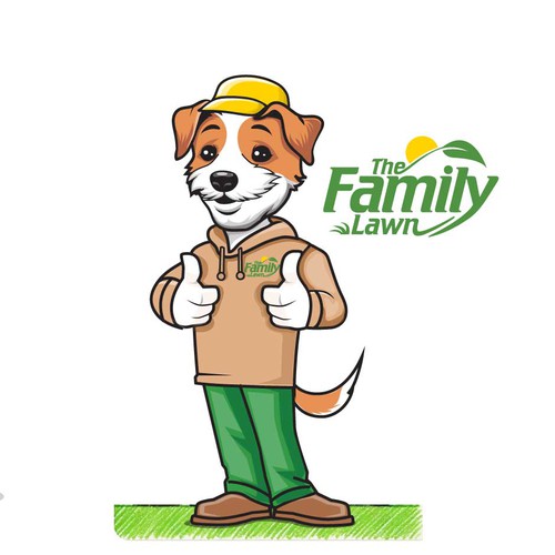 Designs | Crayon-style Dog Mascot for Lawn Service Business (with more ...