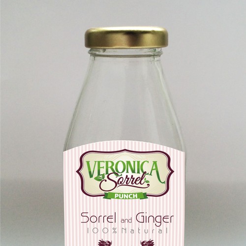 Label design for a natural specialty drink - Veronica Sorrel Punch ...