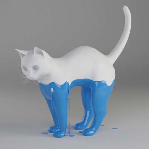 Designs | Looking for A 3 Dimensional Cat That Was Dipped in Liquid ...