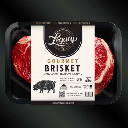 Designs | Premium Meat Package Label | Product label contest