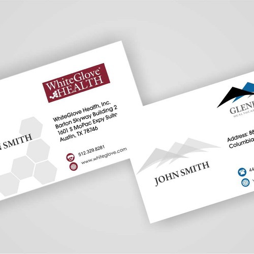 Create a co-branded business card for a mobile healthcare provider and ...