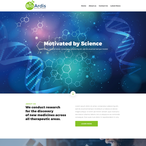 Designs | Vibrant website design for biotech | Web page design contest