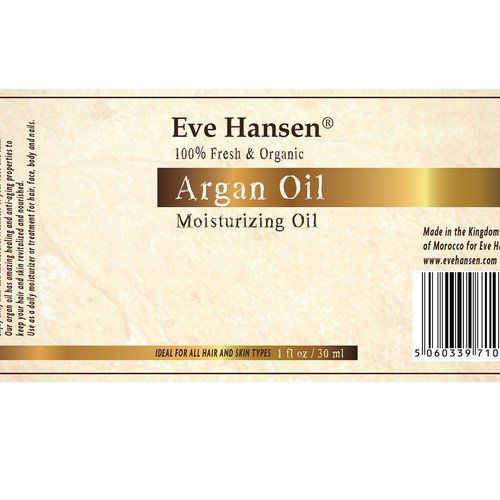 Create an elegant label for a premium hair & skin oil bottles | Product ...