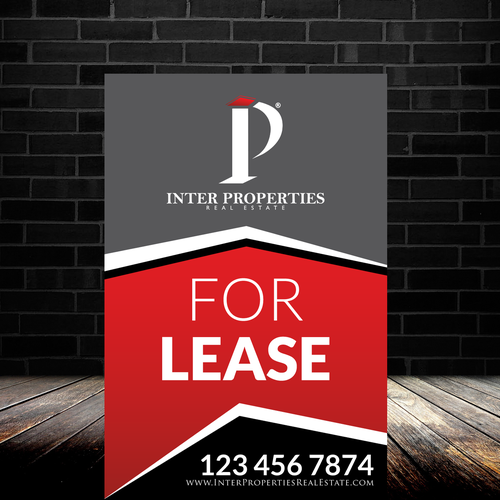 Modern and Beautiful Real Estate Sign Needed | Signage contest