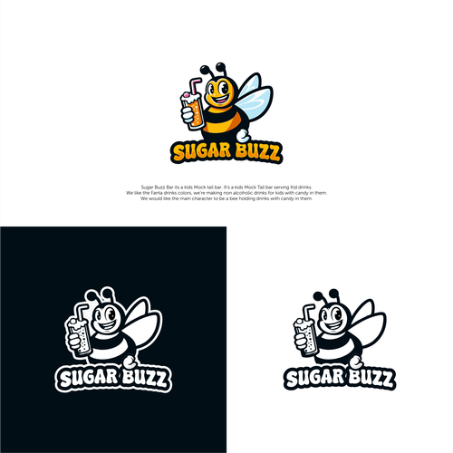 Designs | Sugar Buzz Bar its a kids Mock tail bar. | Logo design contest