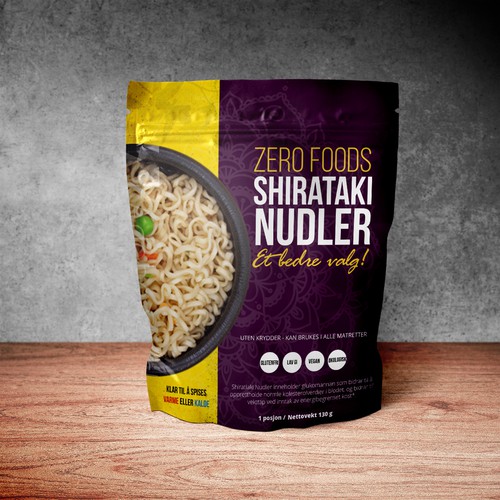 Design the packaging for ready to eat and healthy low calorie noodles ...
