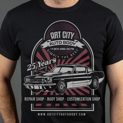 Designs | fun, hip, eye-catching T shirt for an AUTO BODY SHOP | T ...